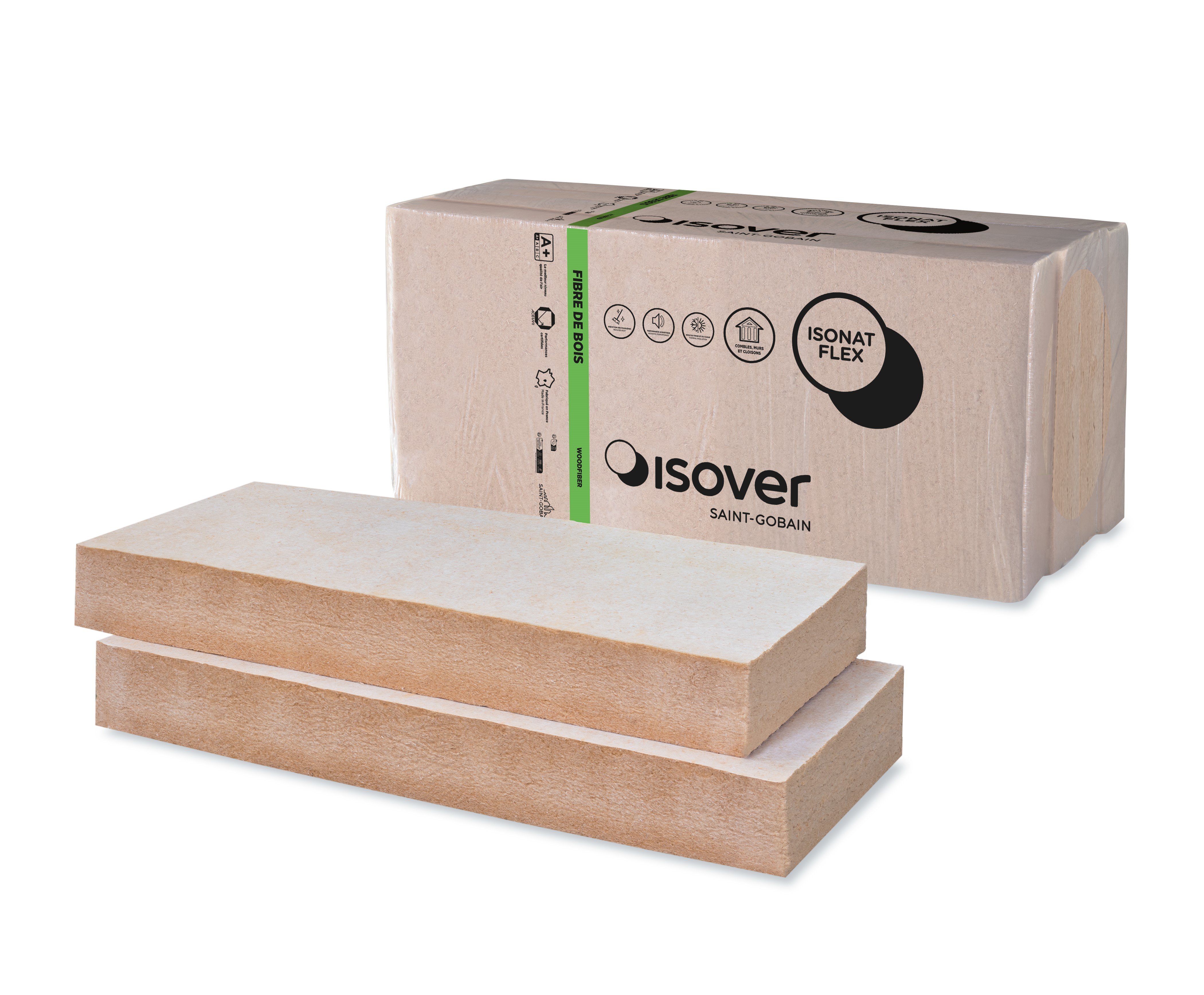 ISOVER ISONAT Flex55 : Pour l’isolation des cloisons, des combles aménagés, des murs intérieurs ...